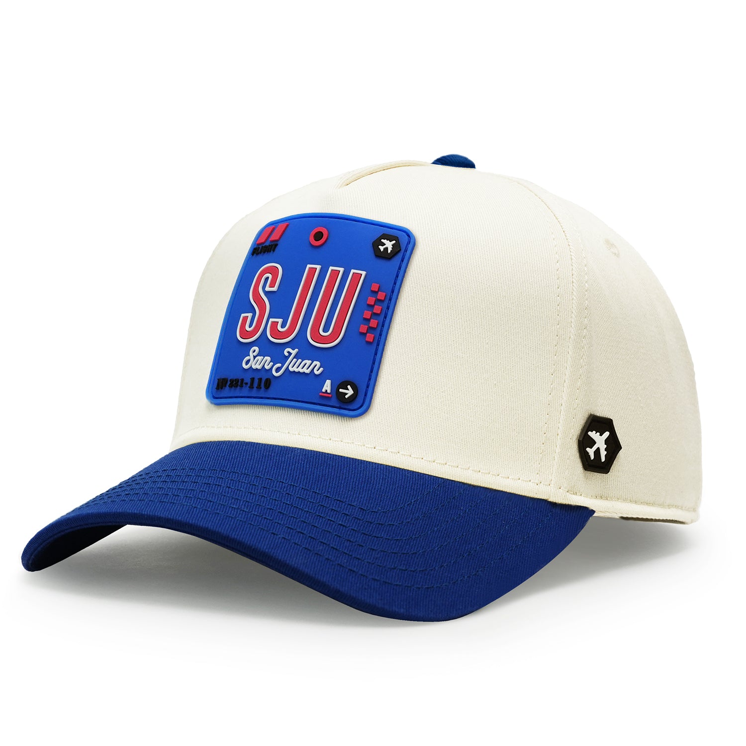 San Juan Premium Twill Cap Natural/Royal – Wrld Tags